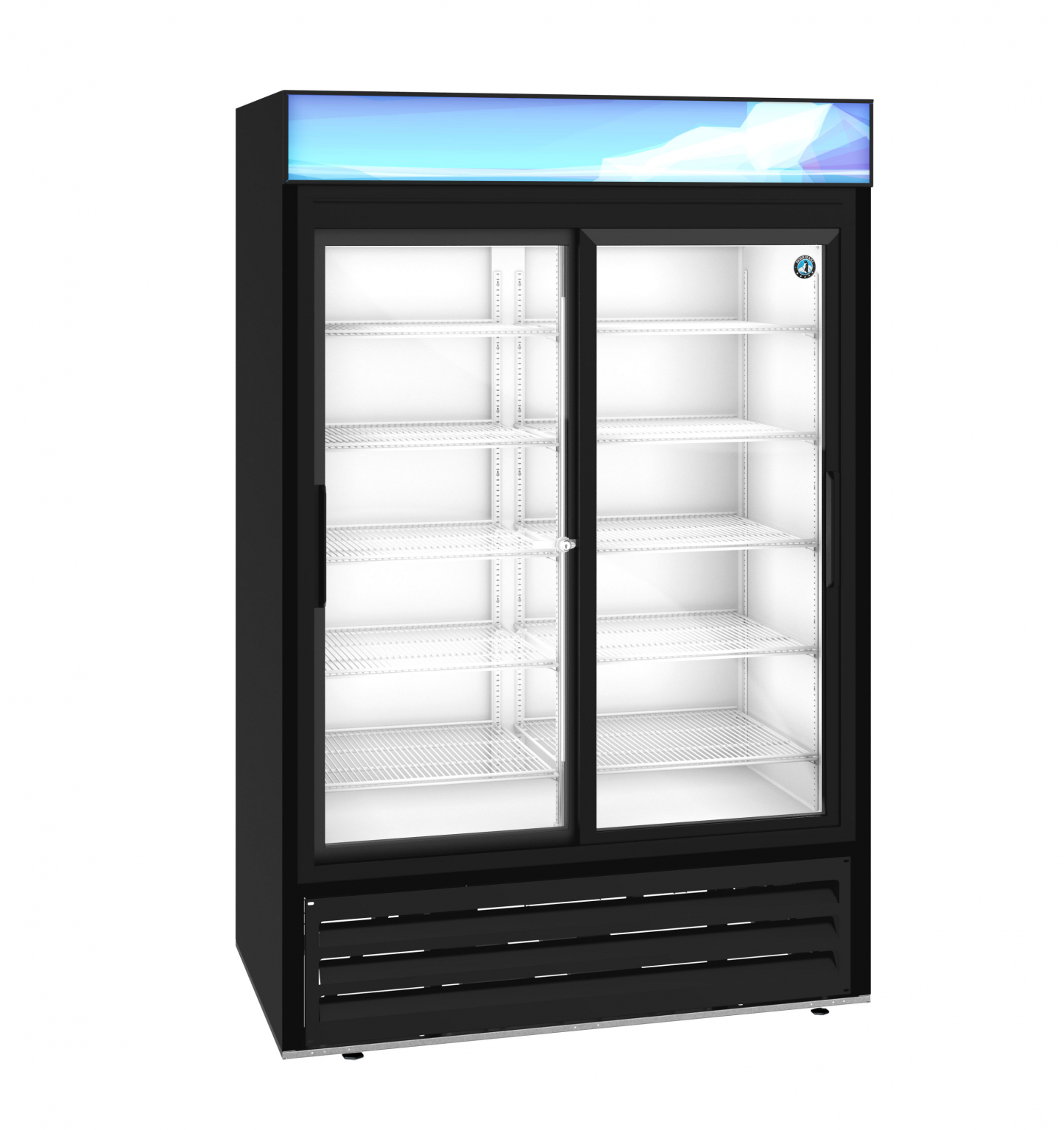RM-45-SD-HC-BLK, Refrigerator, Two Section Glass Door Merchandiser – Black Exterior | Hoshizaki ...